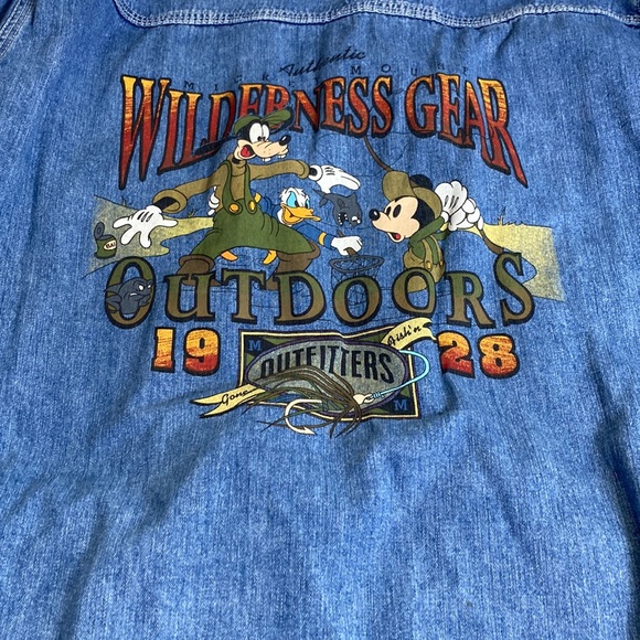 Disney | Jackets & Coats | Vintage Mickey Mouse Denim Chore Jean Jacket ...